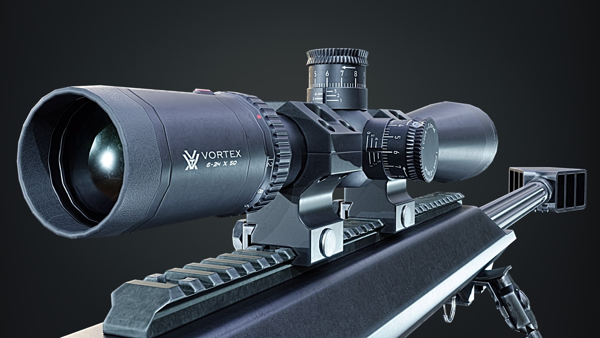 Barrett M99 With Vortex Viper Scope 3D Model - TurboSquid 1813638