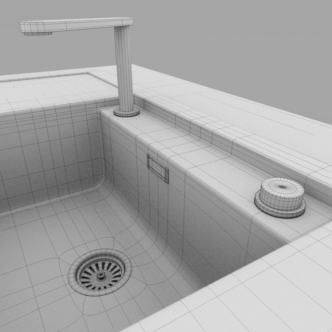 3d Model Kitchen Sink