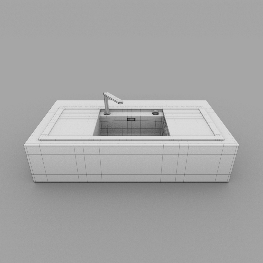 3d Model Kitchen Sink