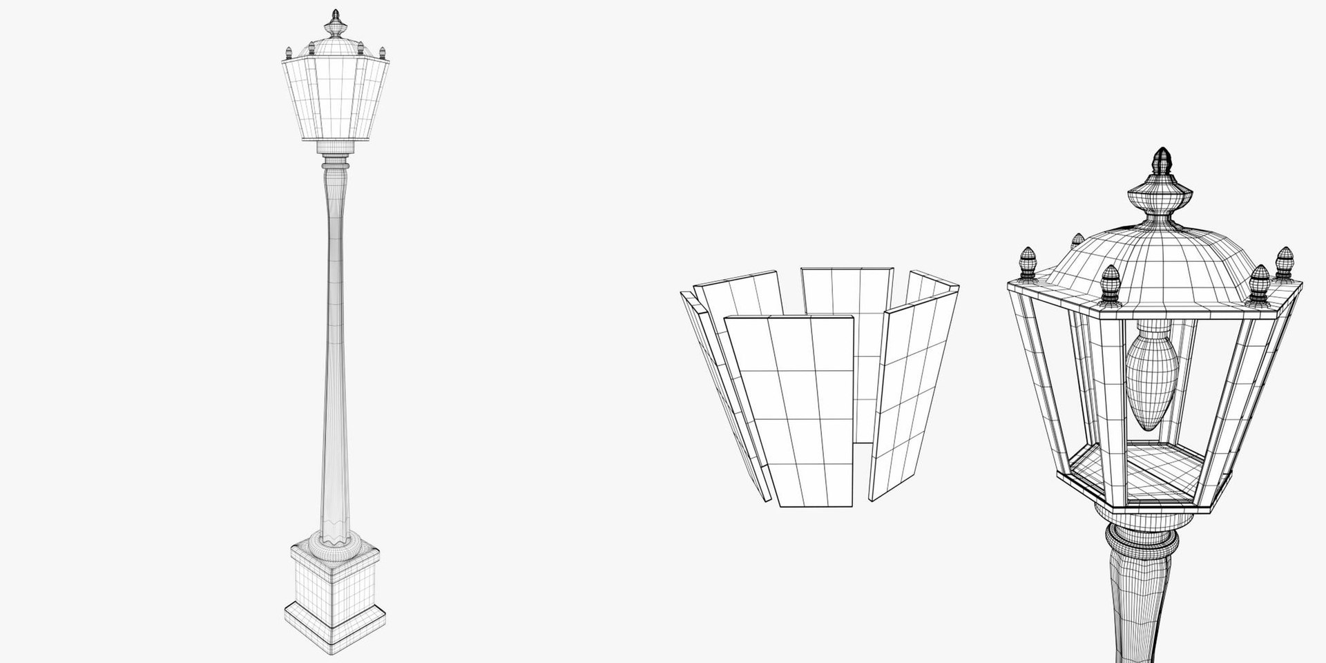 3D Garden Lamp Post 1 Model - TurboSquid 1649807