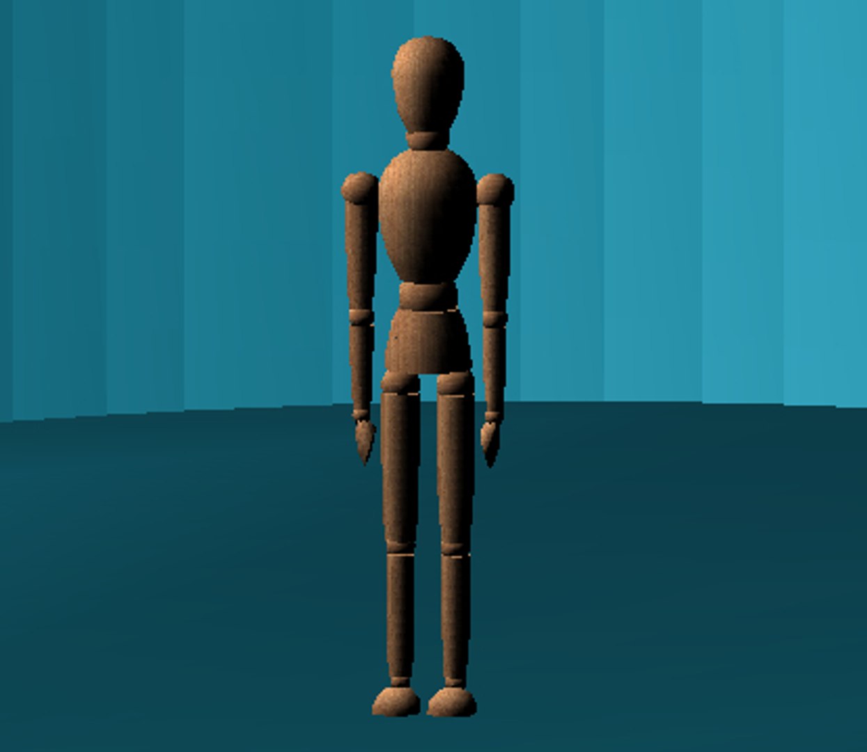 wooden artist wood 3d model