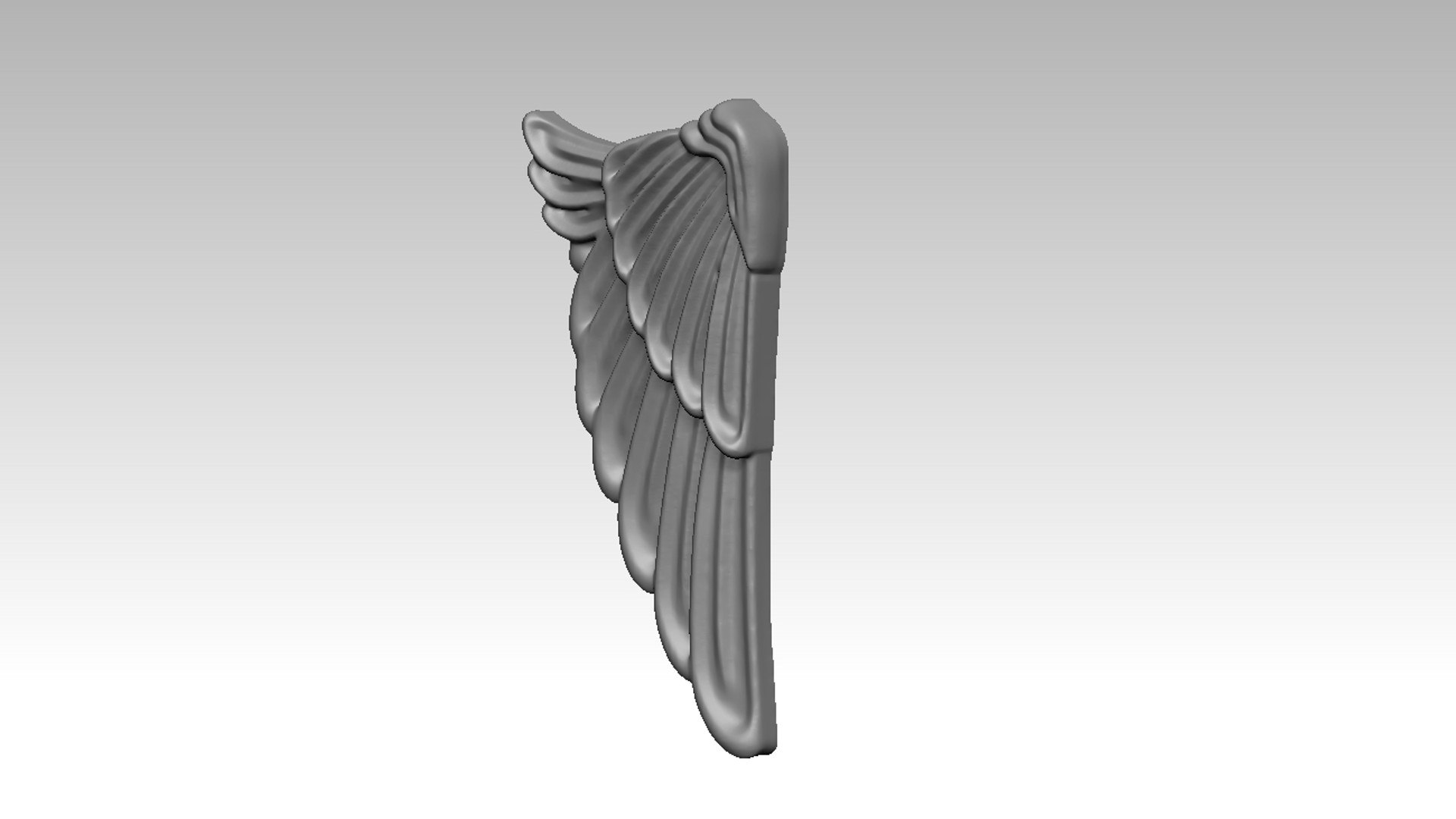 Wing Feather Hollow For Gold 3D Model - TurboSquid 1999690