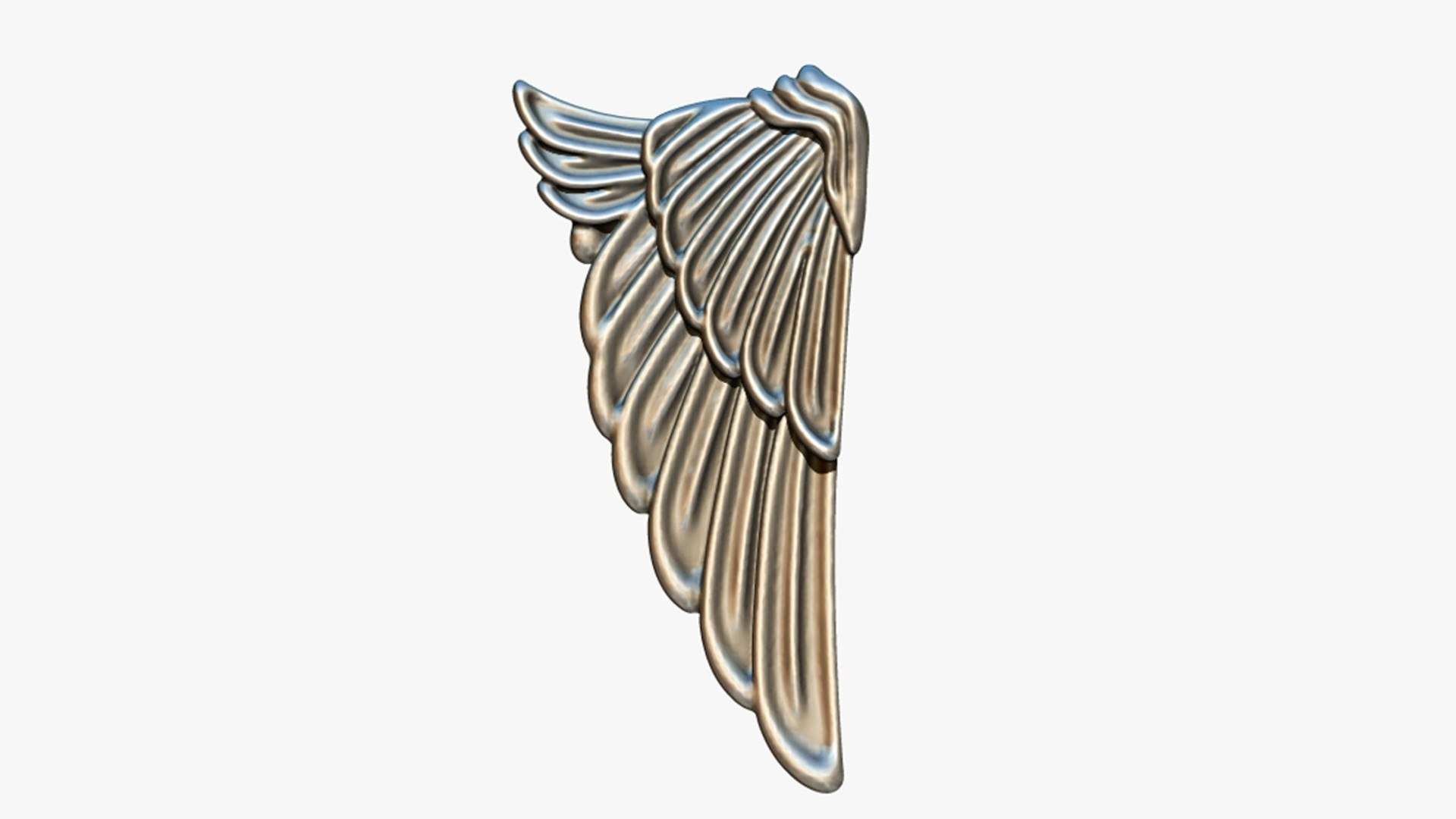 Wing Feather Hollow For Gold 3D Model - TurboSquid 1999690
