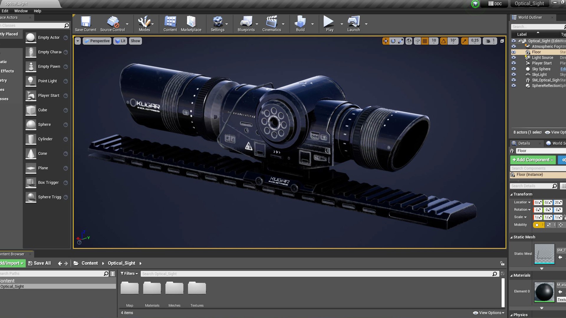 Optical Sight 3D - TurboSquid 2042368