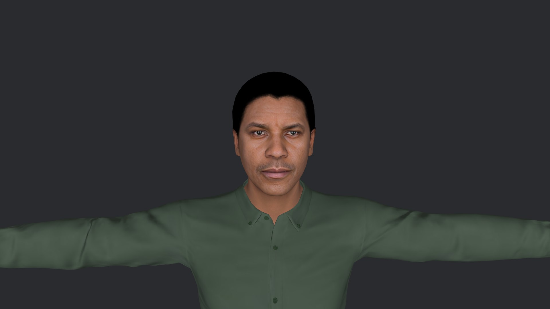 Denzel Washington Hyper Realistic Full Body Fully Rigged 3D Character ...