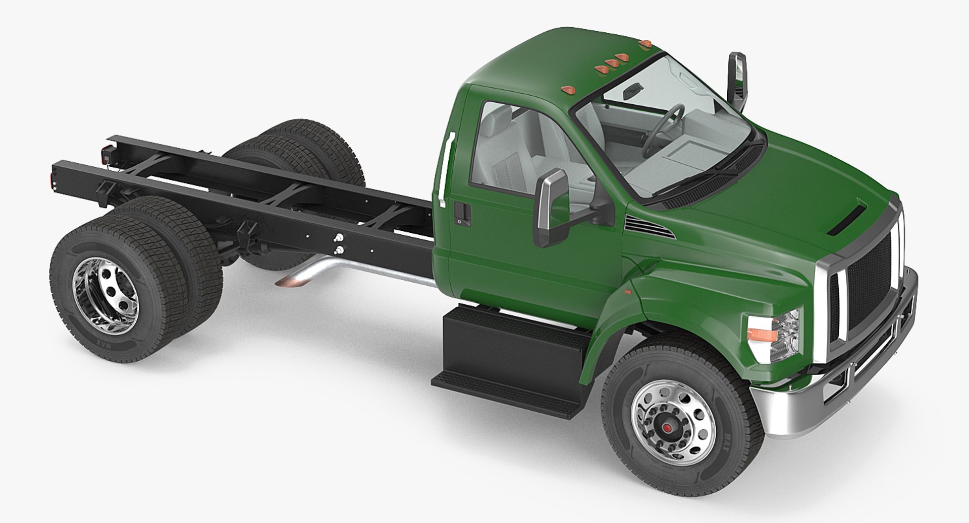 Crew cab chassis truck 3D model - TurboSquid 1356435