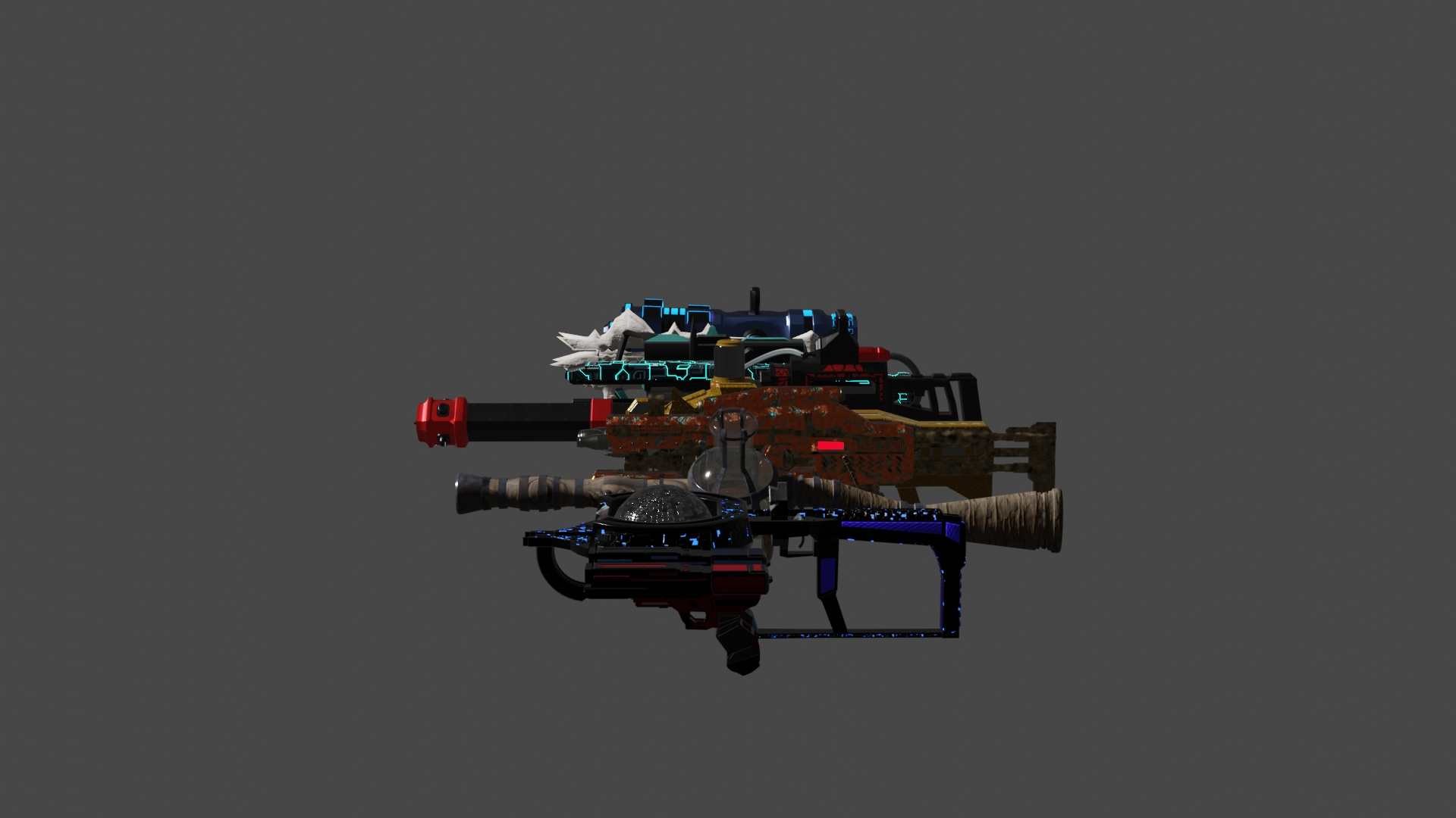 All The Guns Wappon Pack 3D Model - TurboSquid 2102485