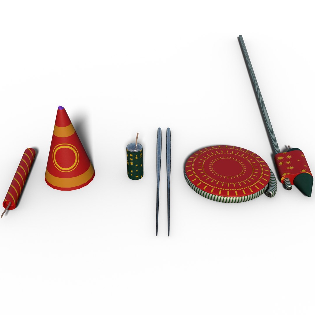 3D Firecrackers Assorted model - TurboSquid 2087429