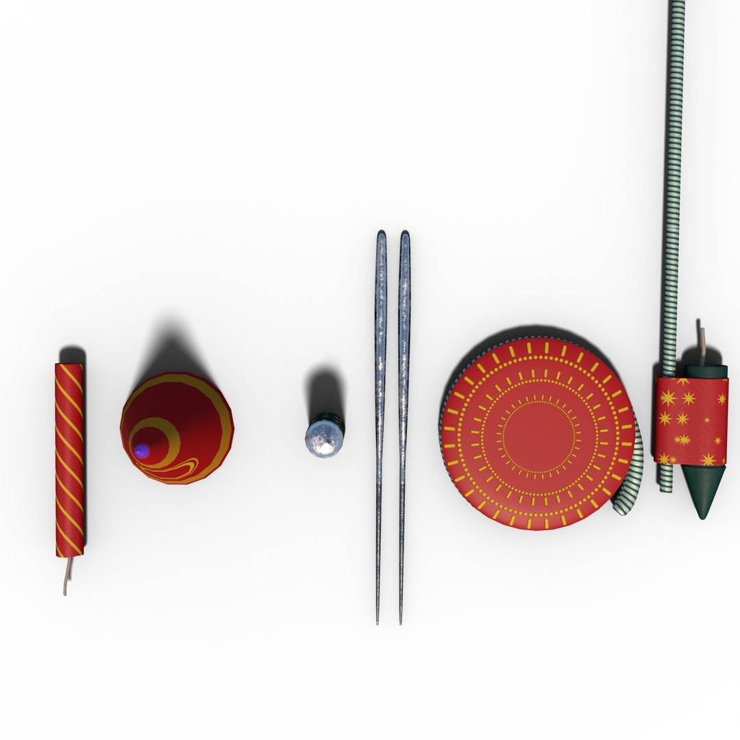 3D Firecrackers Assorted model - TurboSquid 2087429