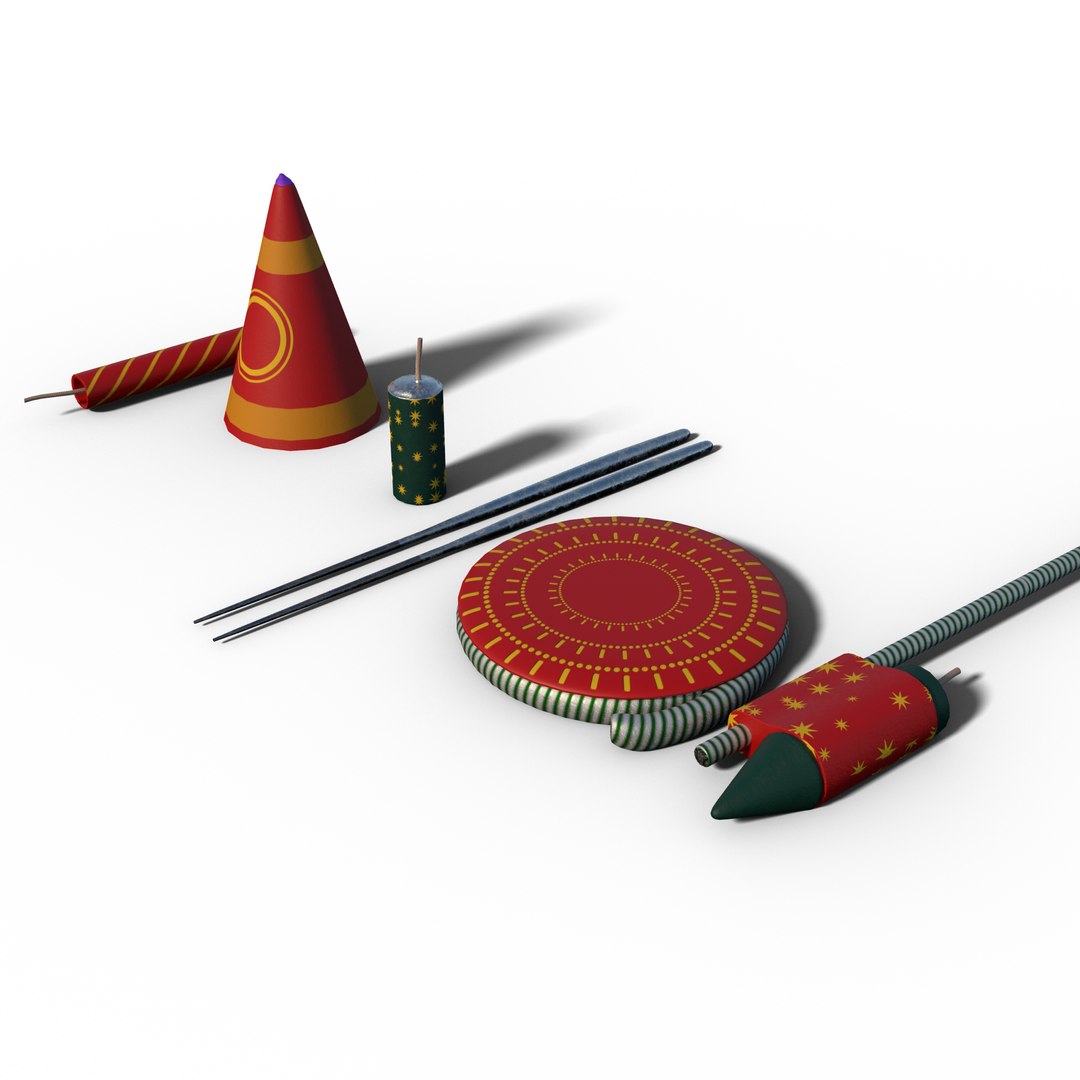 3D Firecrackers Assorted model - TurboSquid 2087429