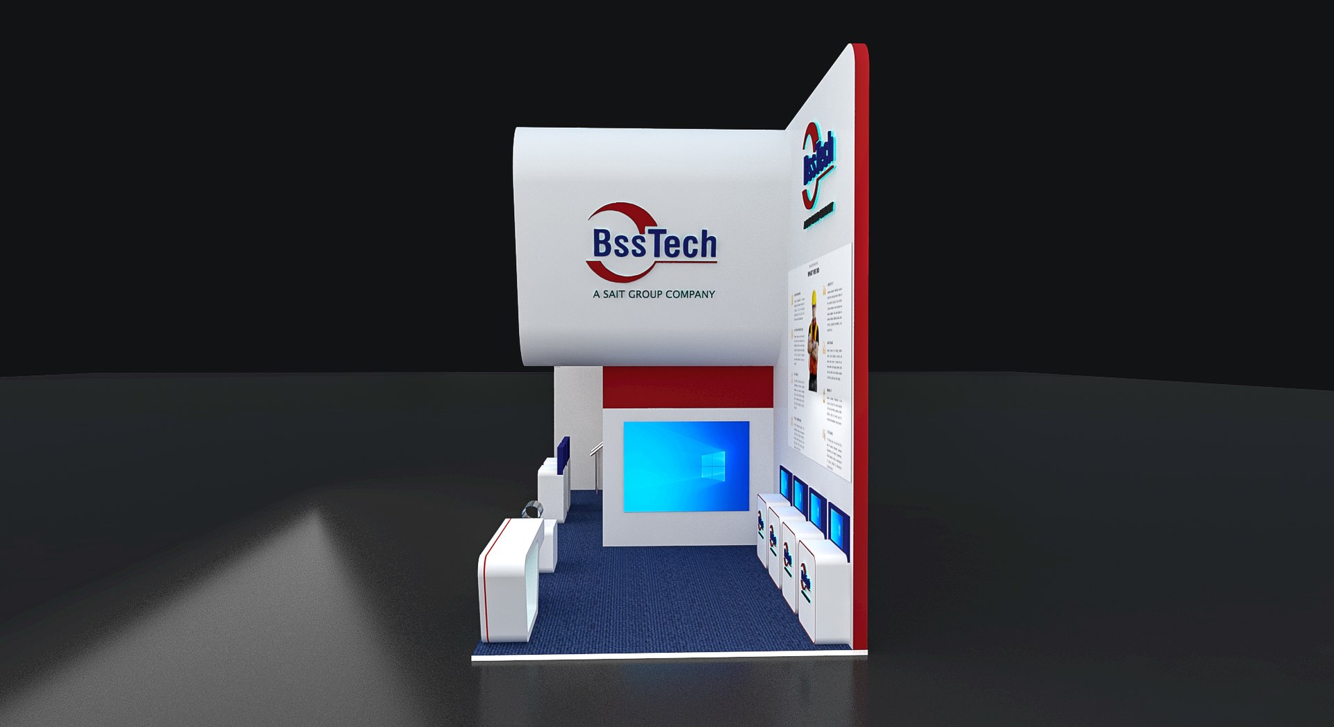 3D model 2 side open stand - TurboSquid 1993326