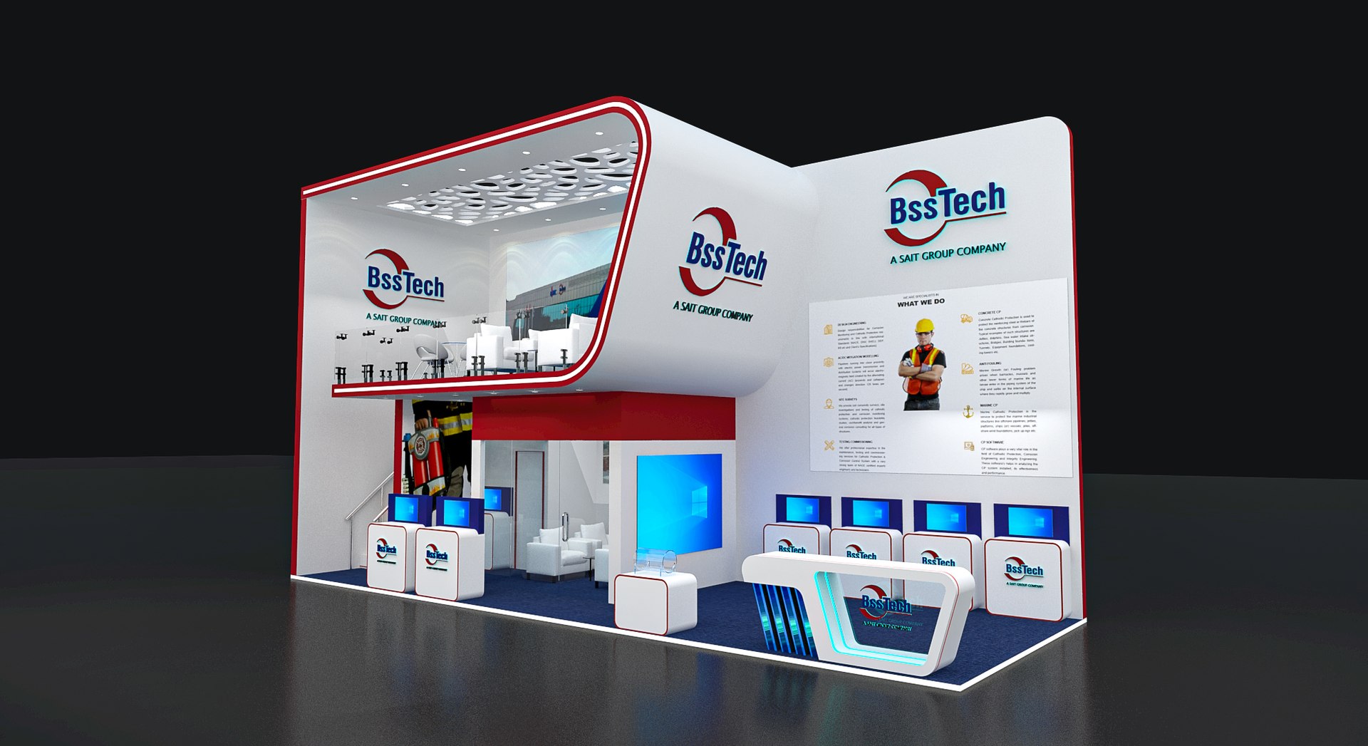 3D model 2 side open stand - TurboSquid 1993326