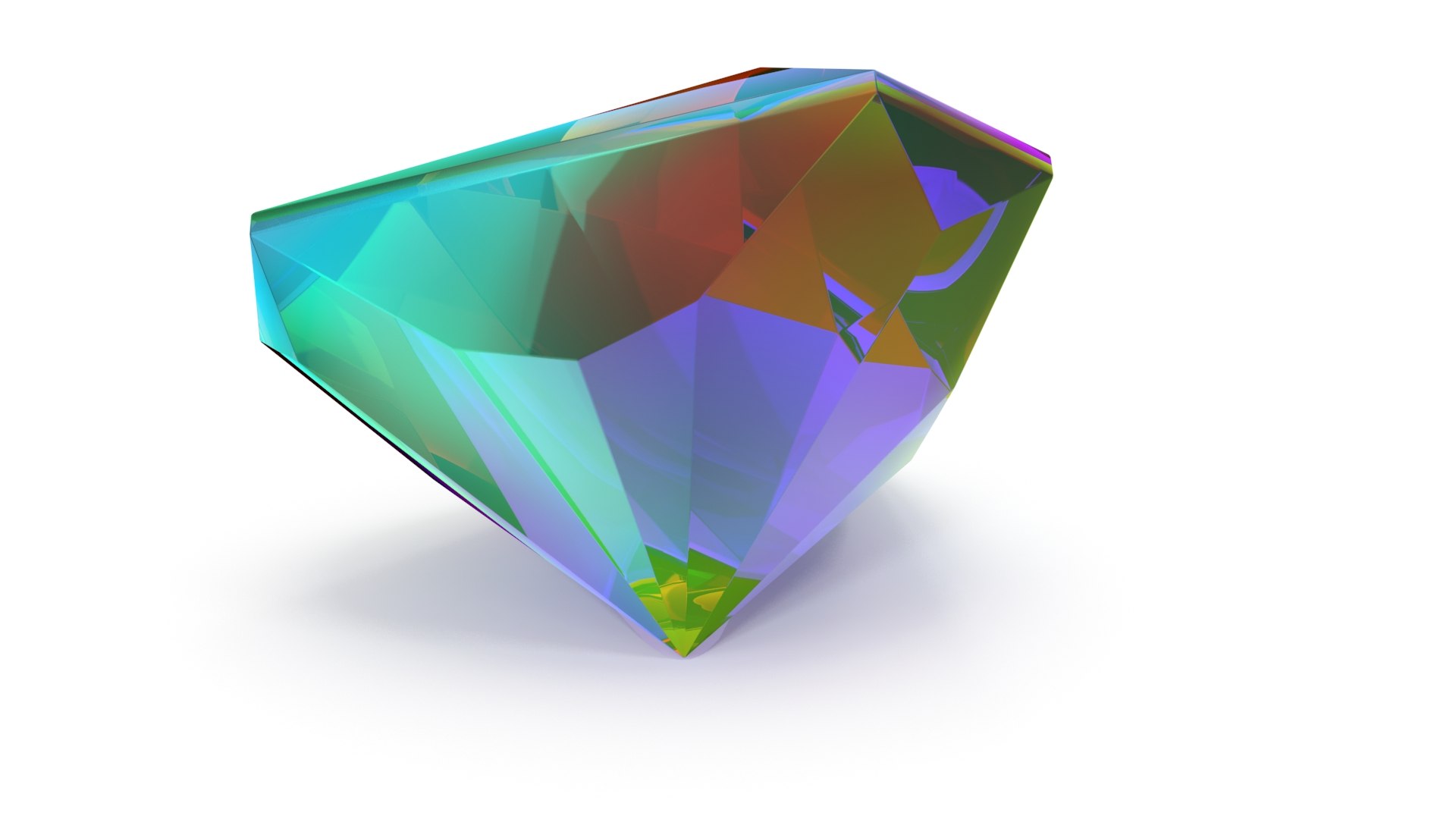 3D Shield Step Cut Mystic Topaz Model - TurboSquid 1857035