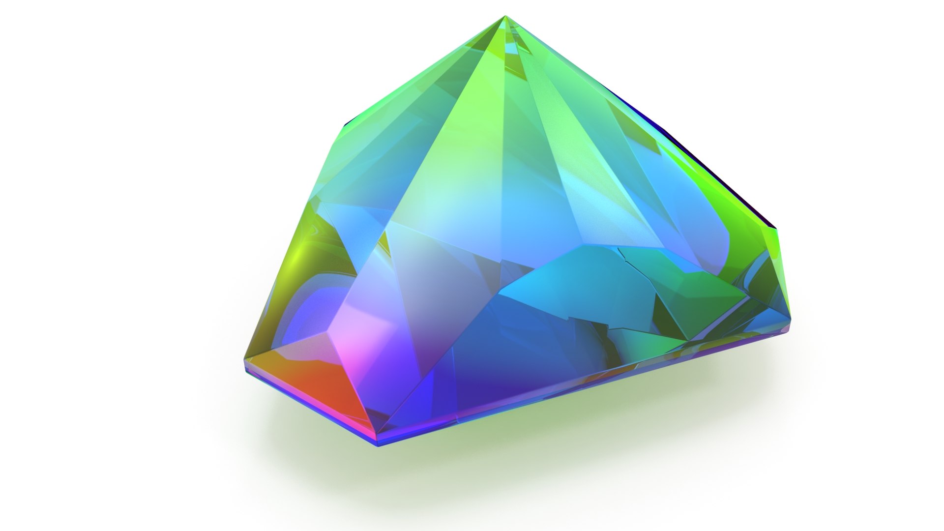 3D Shield Step Cut Mystic Topaz Model - TurboSquid 1857035