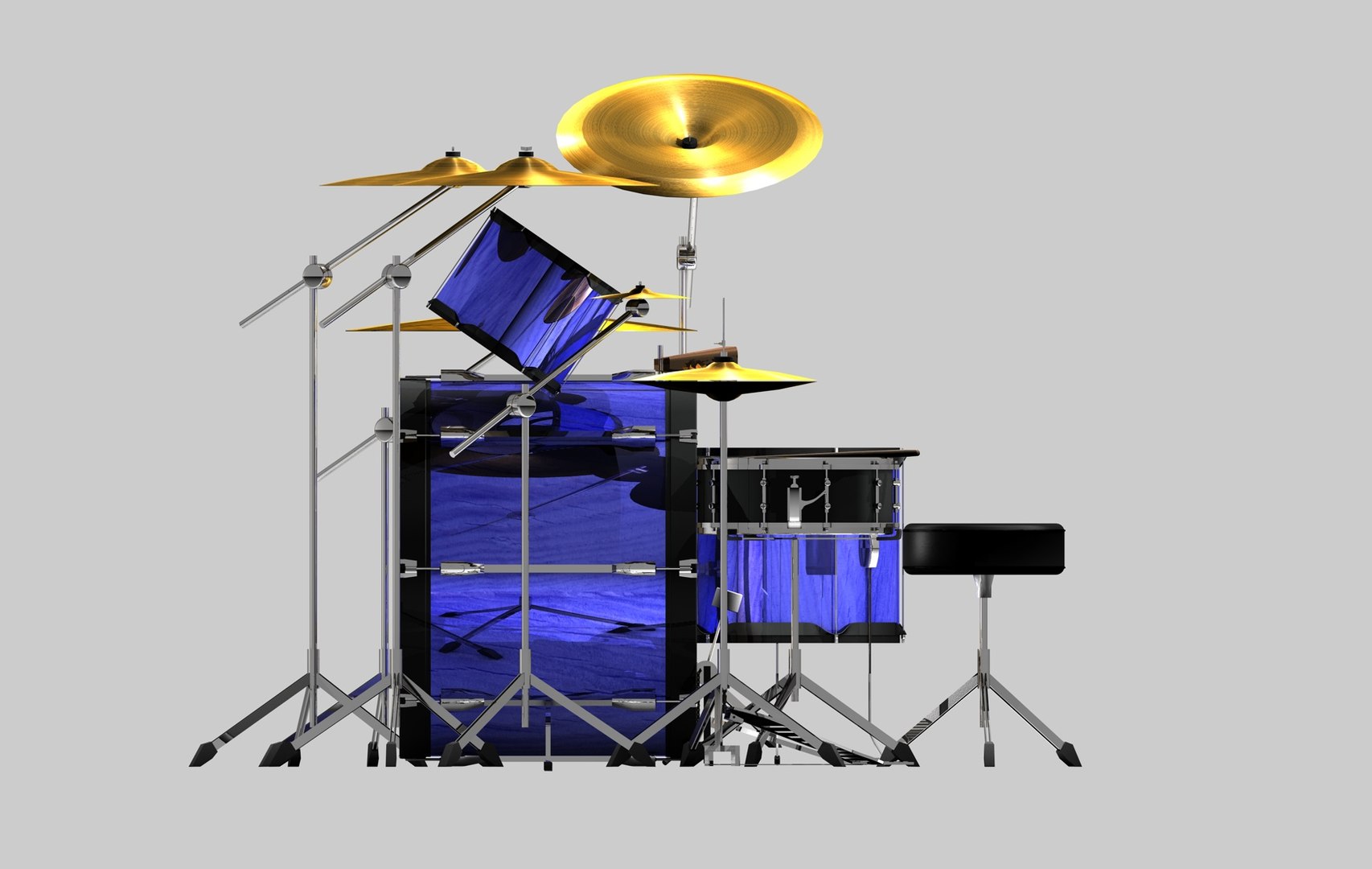 drum set 3d model