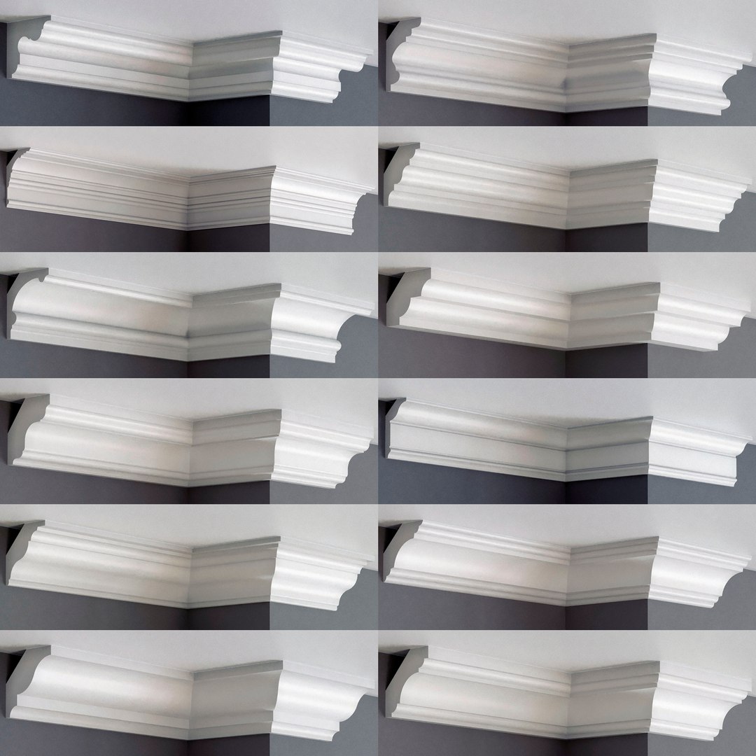 Linear Cornice 45 Pieces 3D Model - TurboSquid 1413423