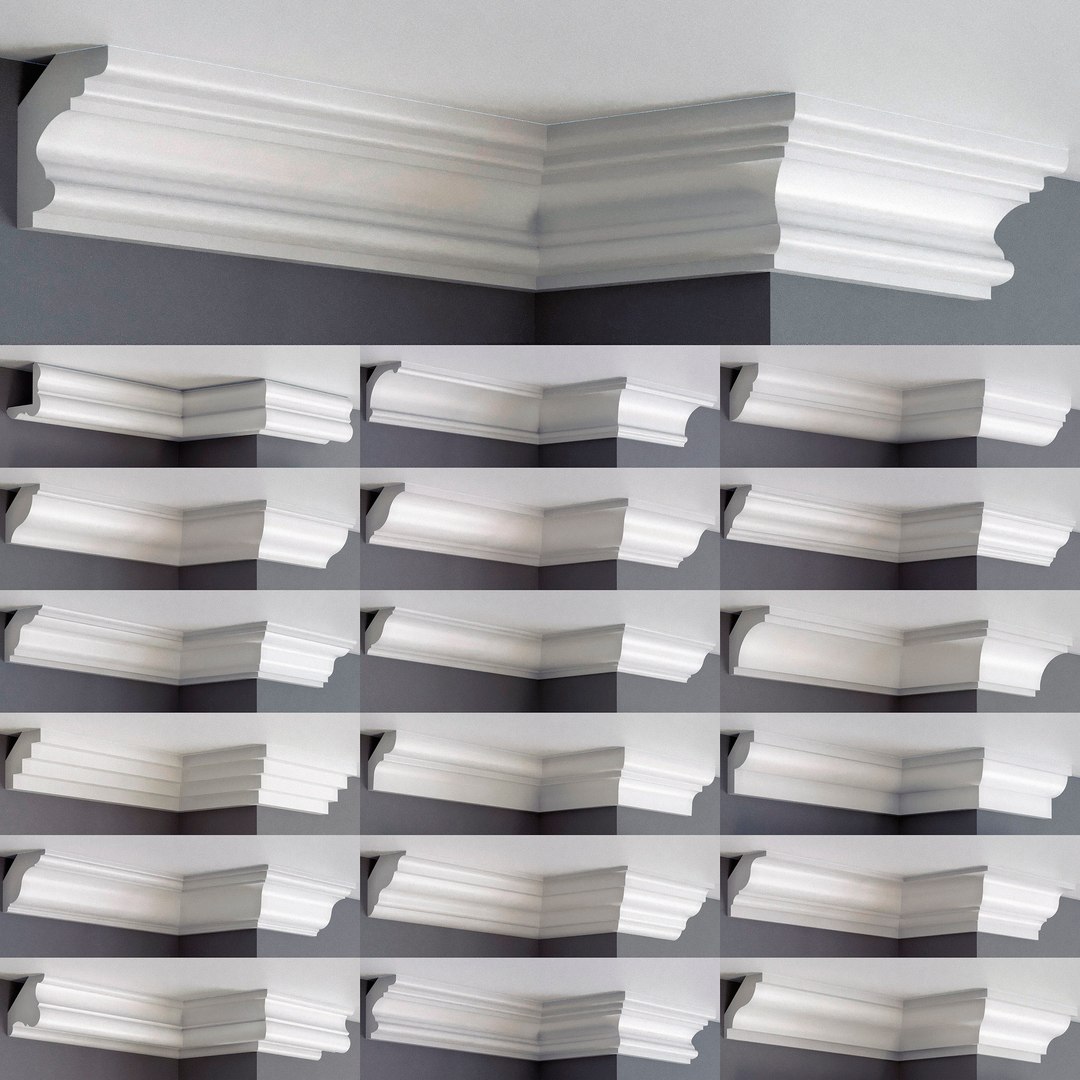 Linear Cornice 45 Pieces 3D Model - TurboSquid 1413423