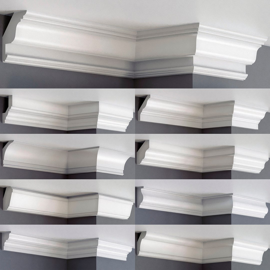 Linear Cornice 45 Pieces 3D Model - TurboSquid 1413423