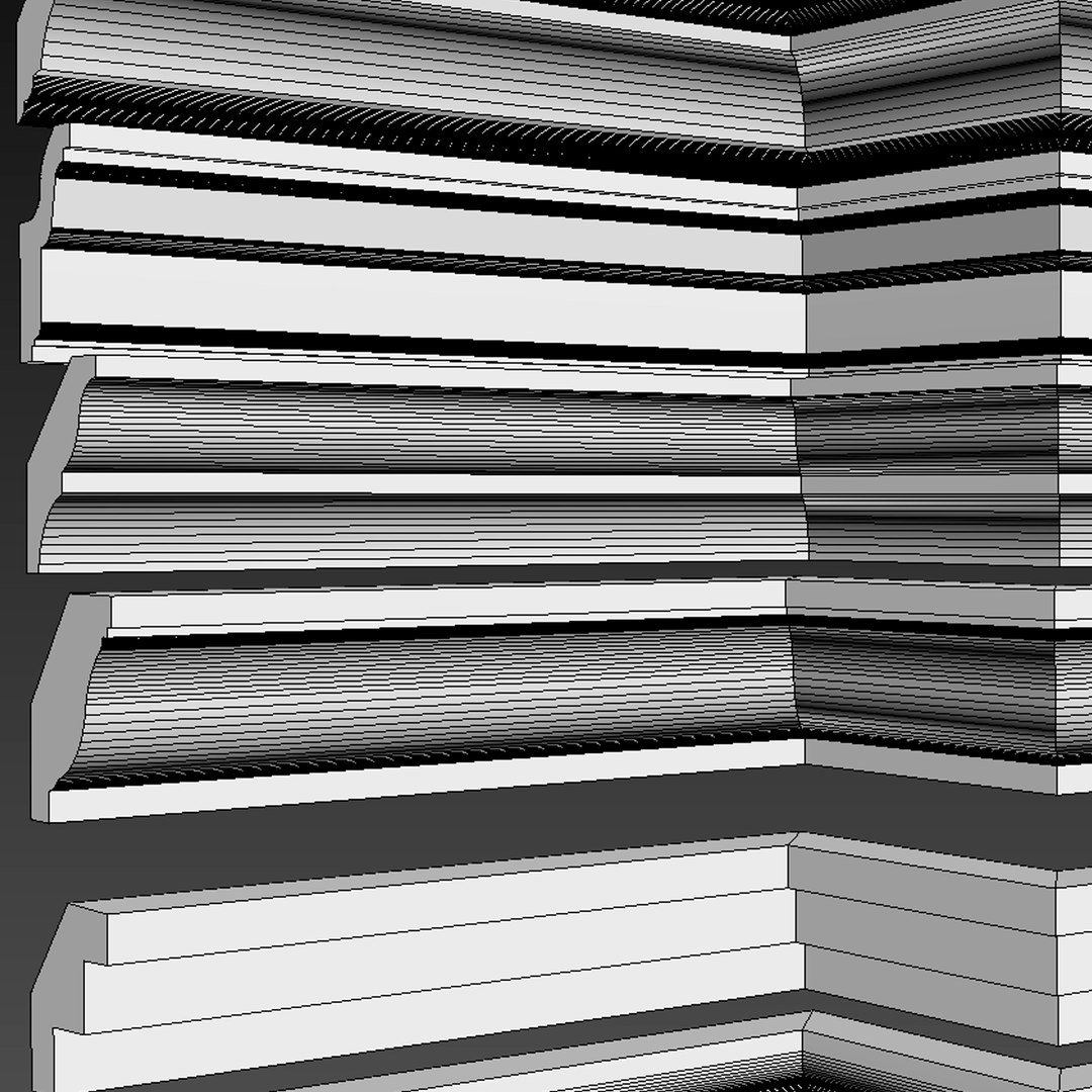 Linear Cornice 45 Pieces 3D Model - TurboSquid 1413423