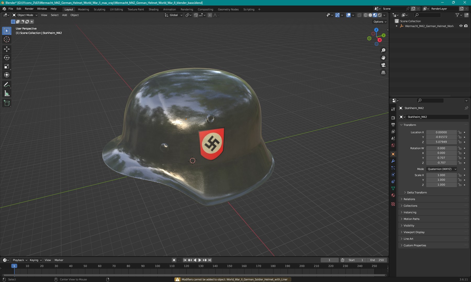 3D Wermacht M42 German Helmet World War II Model - TurboSquid 2381821