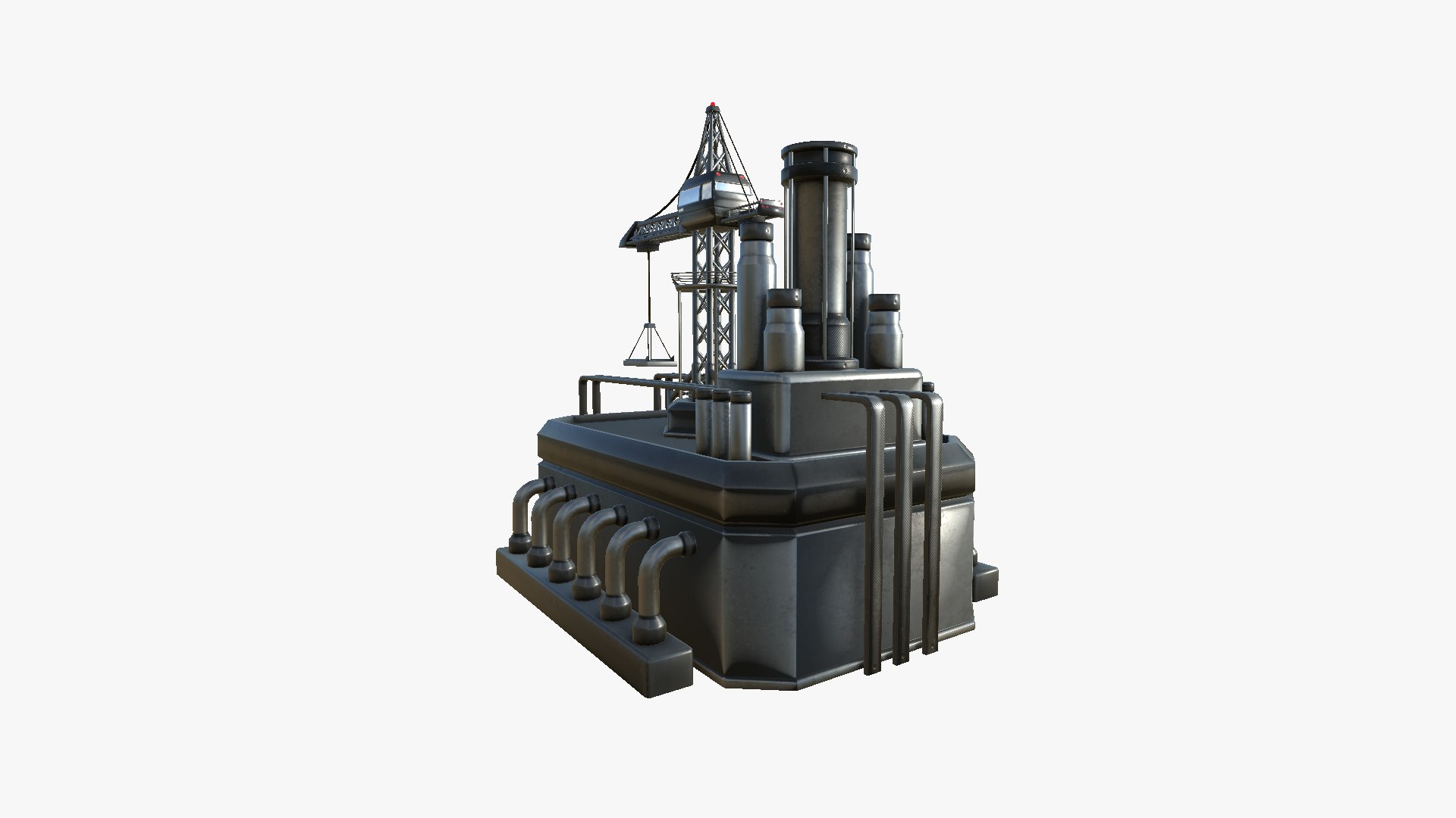3D SciFi Factory A09 Dark Metal - Sci Fi Exterior Design - TurboSquid ...