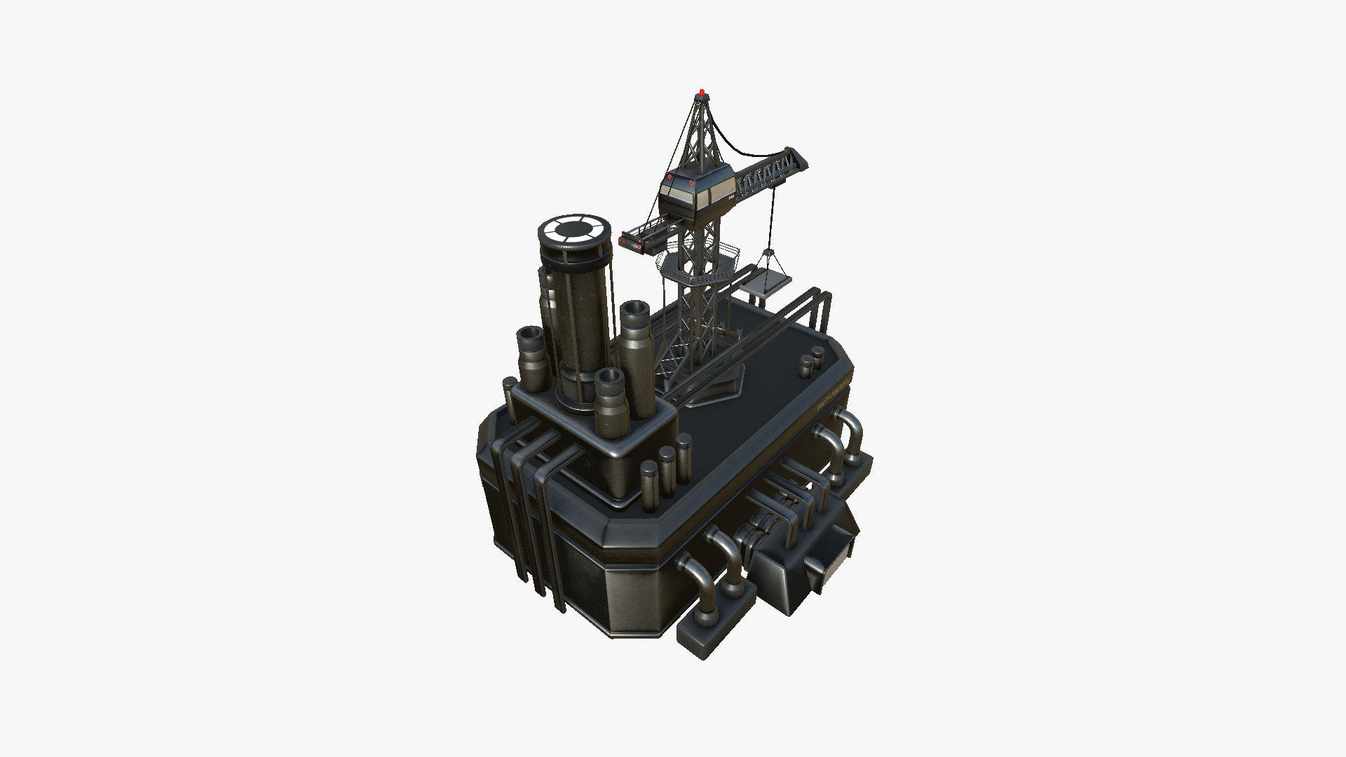 3D SciFi Factory A09 Dark Metal - Sci Fi Exterior Design - TurboSquid ...