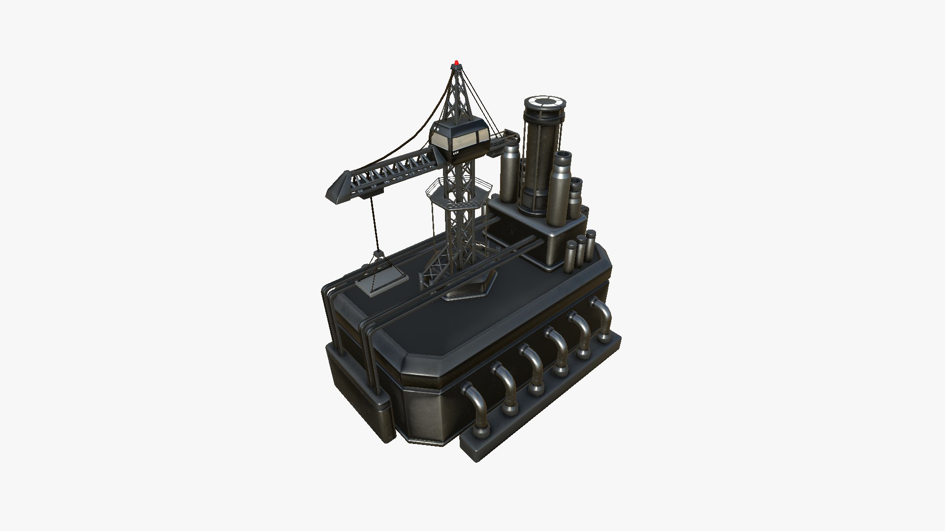 3D SciFi Factory A09 Dark Metal - Sci Fi Exterior Design - TurboSquid ...