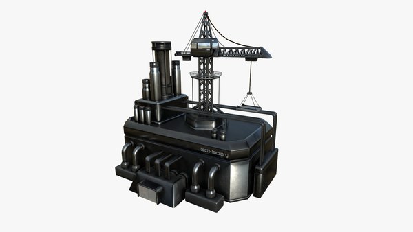 3D SciFi Factory A09 Dark Metal - Sci Fi Exterior Design - TurboSquid ...