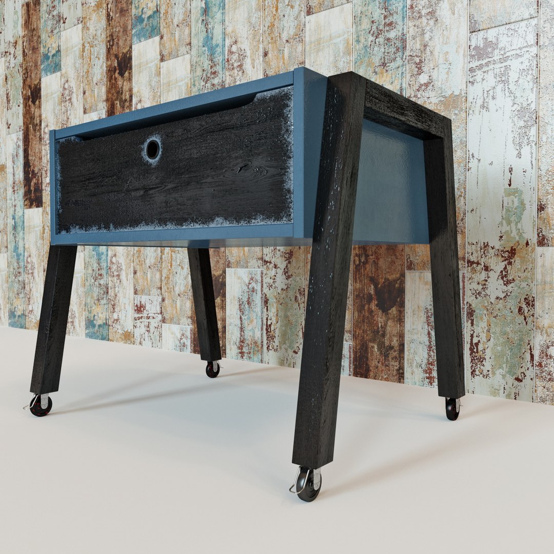 Table Raised Worktop Vox 3d Model