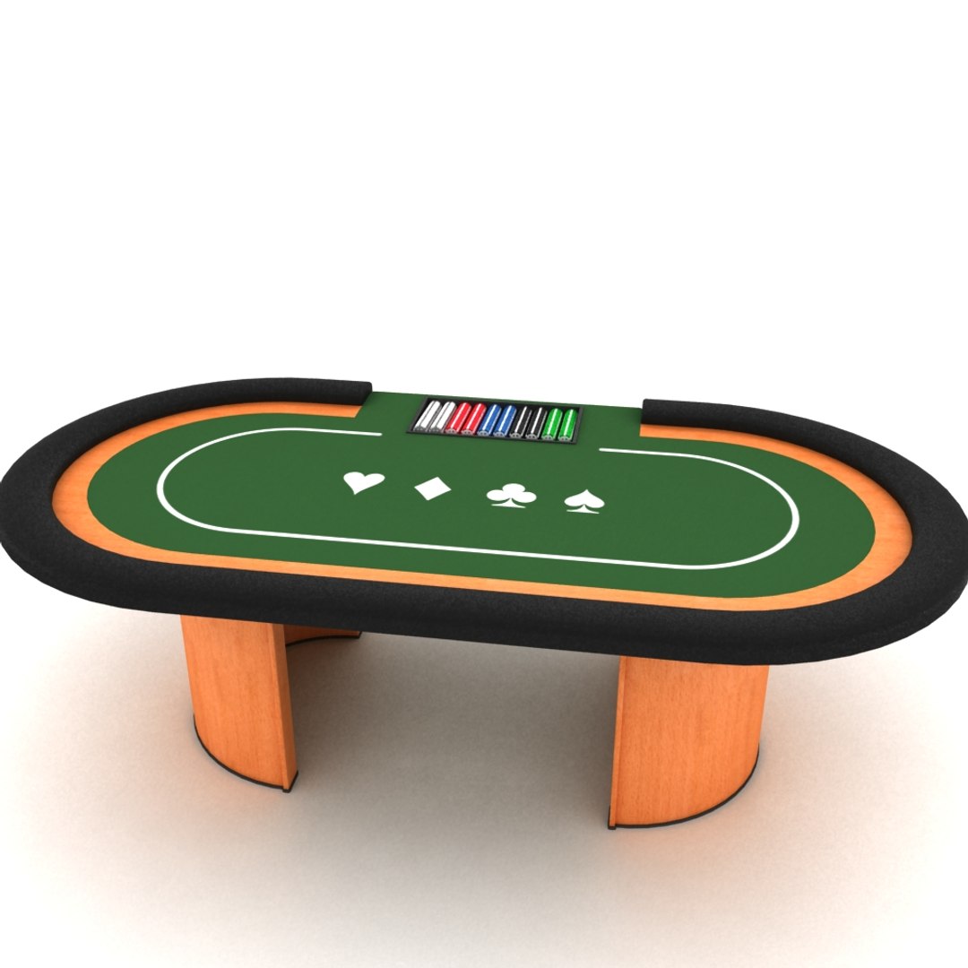 poker table 3d model