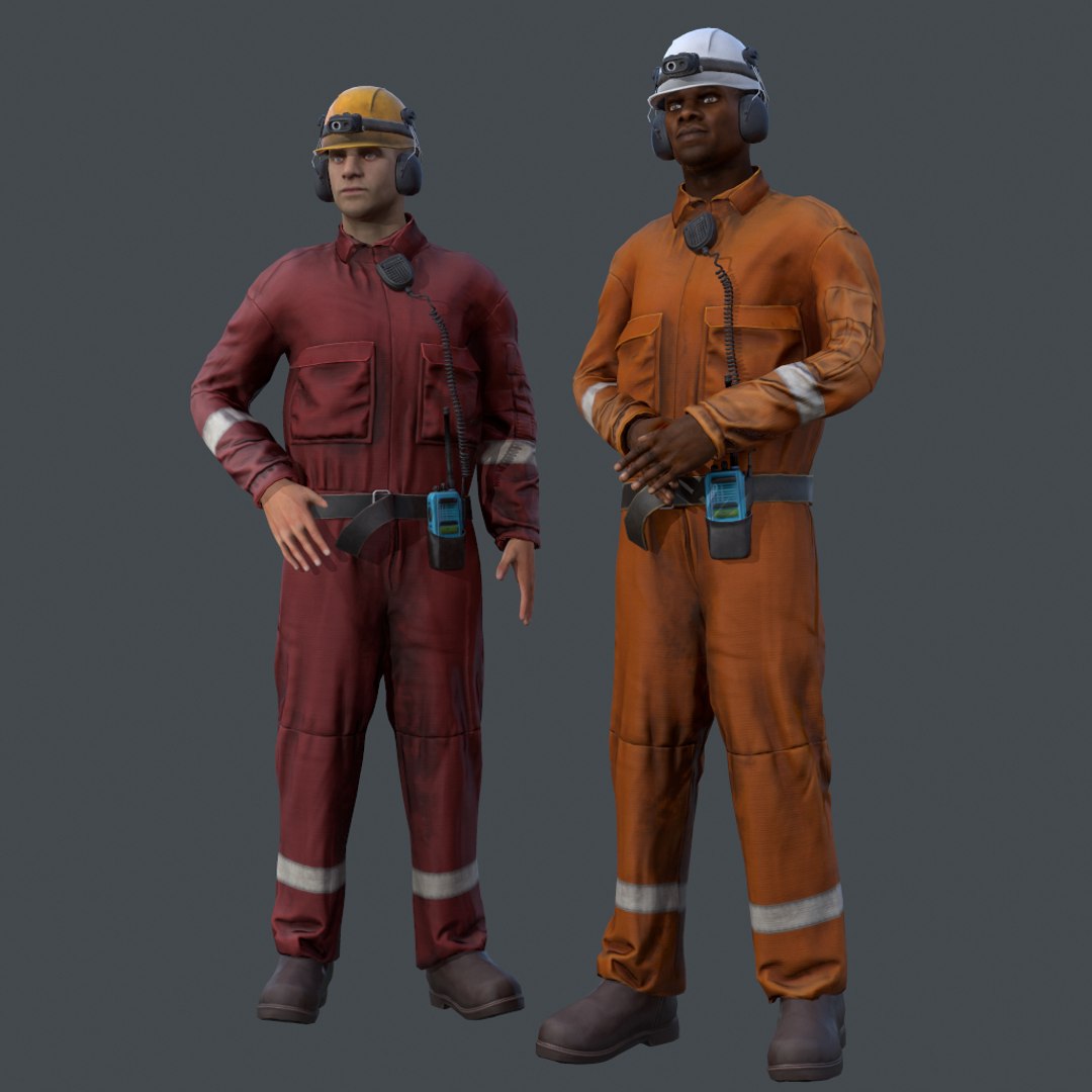 3D Offshore Workers Real-time - TurboSquid 1352159