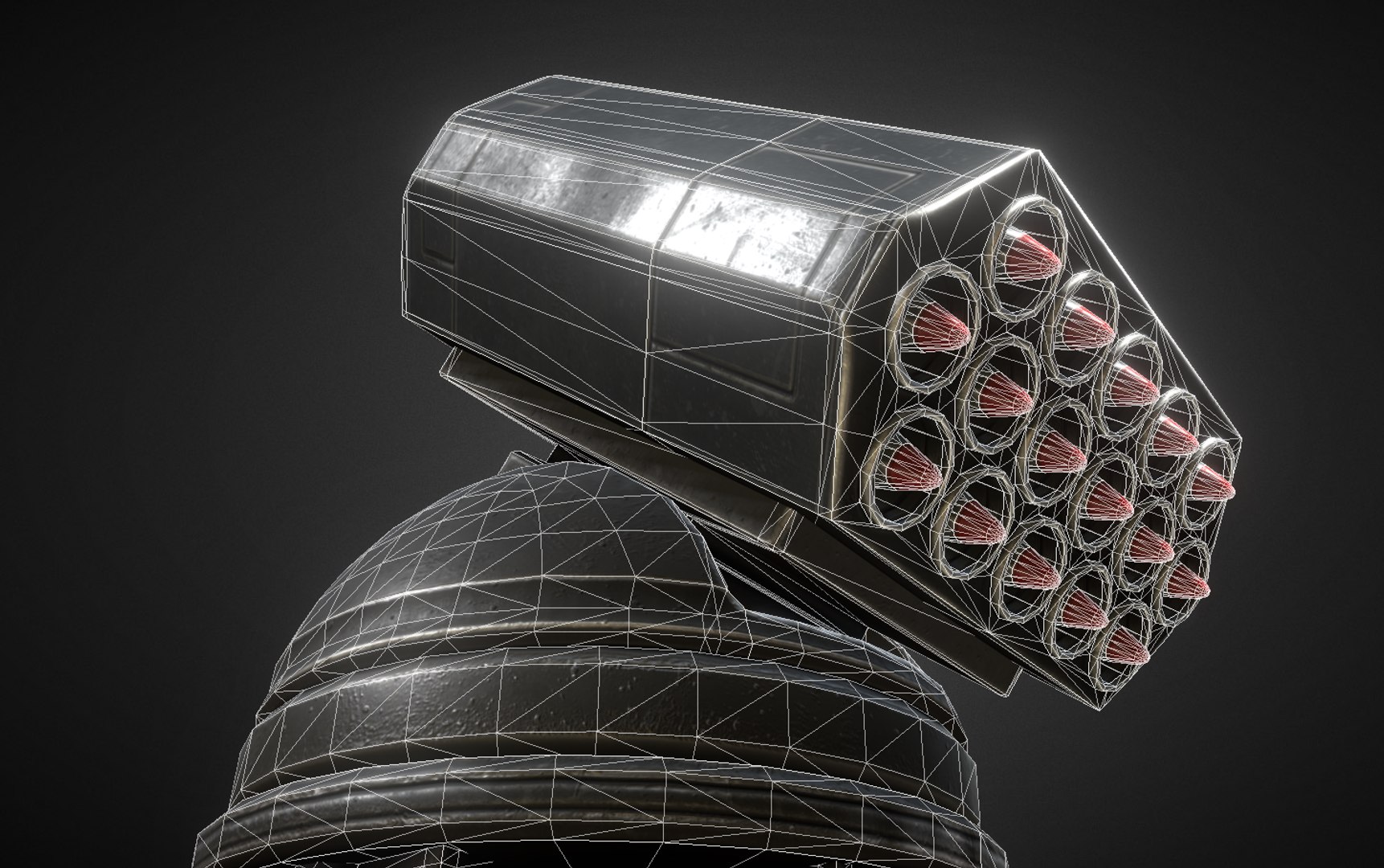 3d Model Futuristic Air Defense Gun