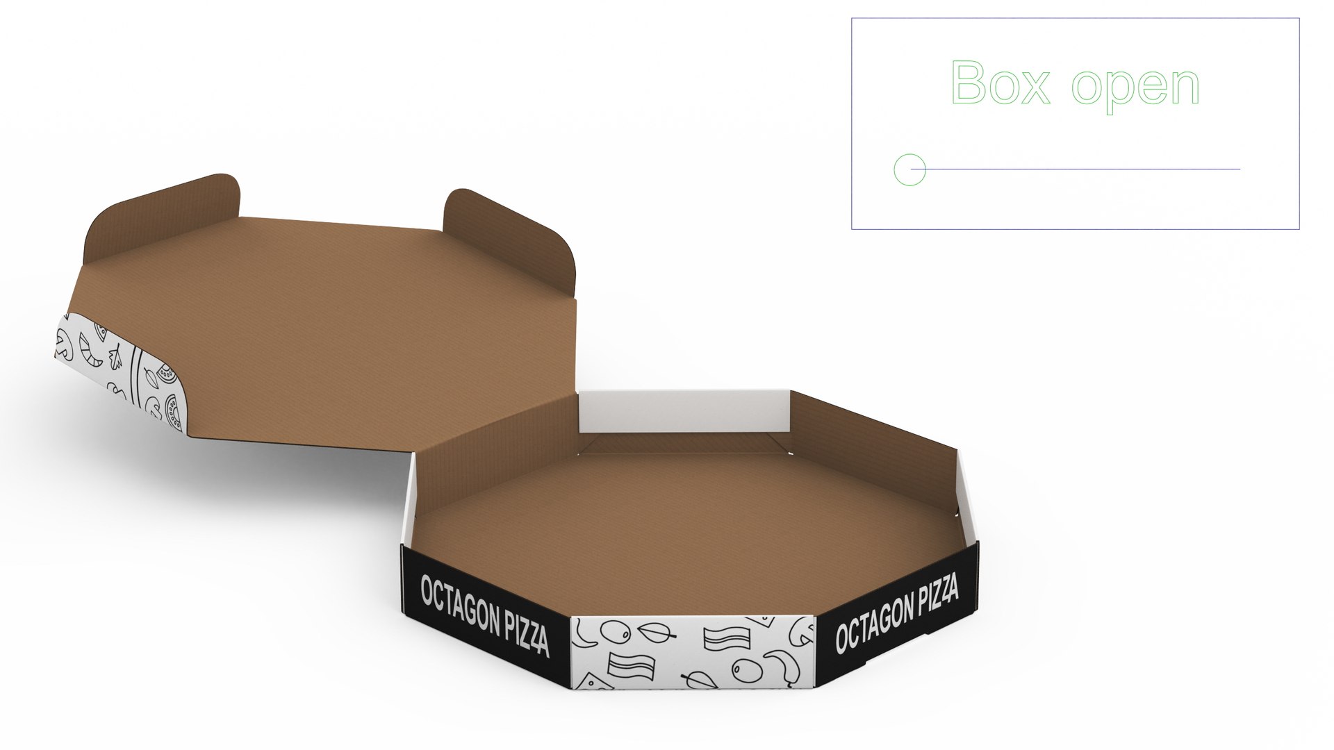 3D Octagonal Pizza Box White Rigged - TurboSquid 2000298