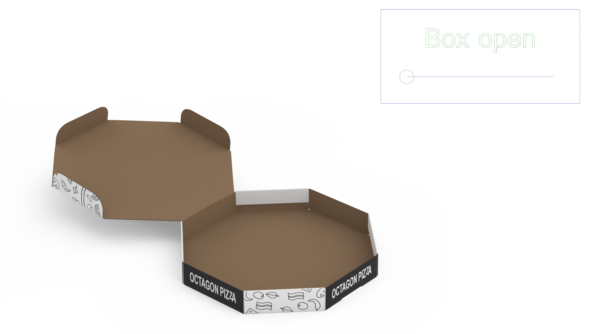 3D Octagonal Pizza Box White Rigged - TurboSquid 2000298
