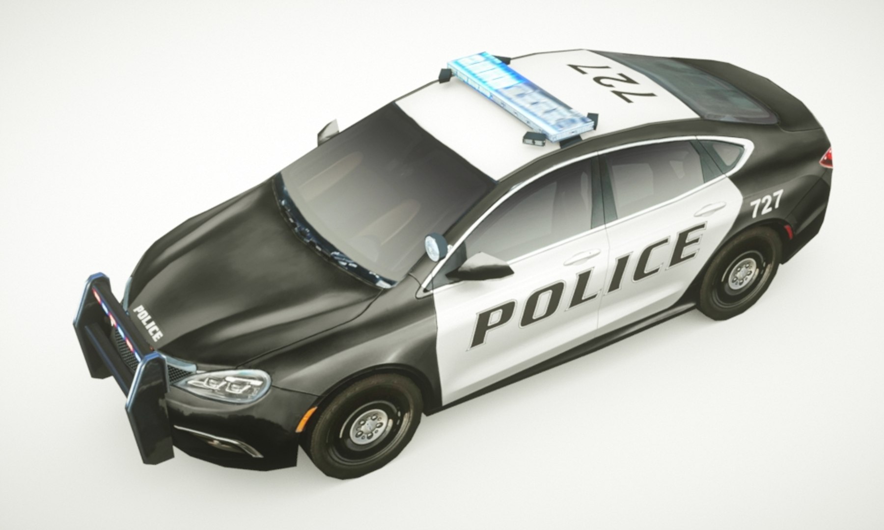 3d c4d generic police sedan v5