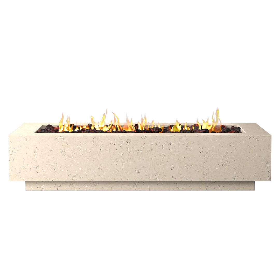3D IXTAPA RECTANGULAR PLINTH FIRE TABLE - TurboSquid 1898124