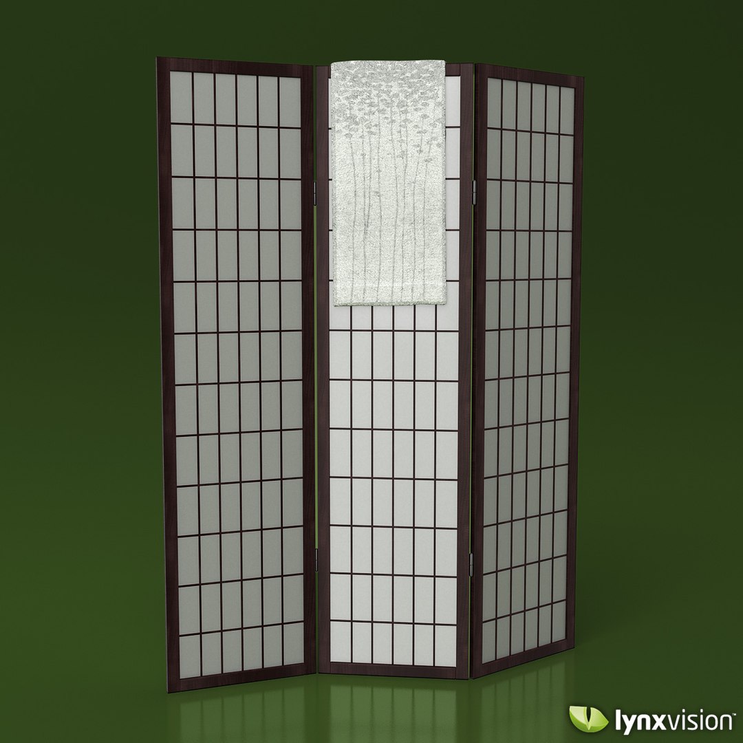 3ds Max Shoji Rice Paper Screen