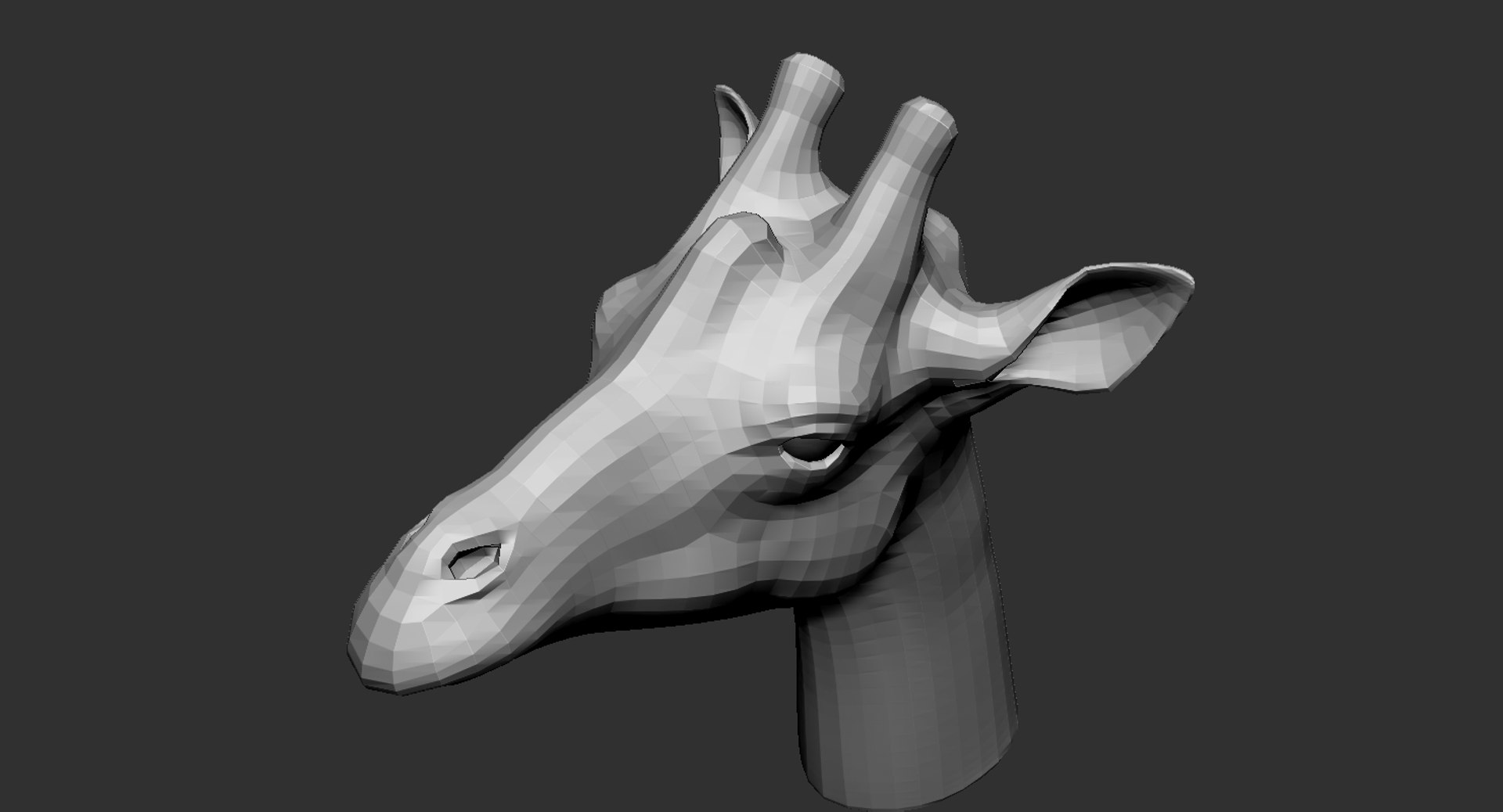 Giraffe Head Base Mesh Model - TurboSquid 1573247