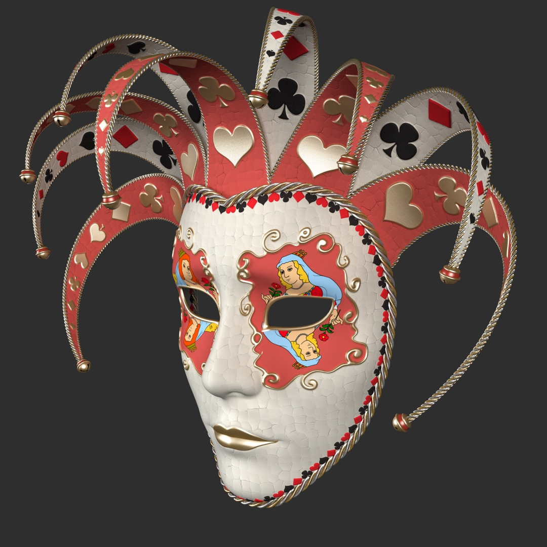 mask pierrot 3d max