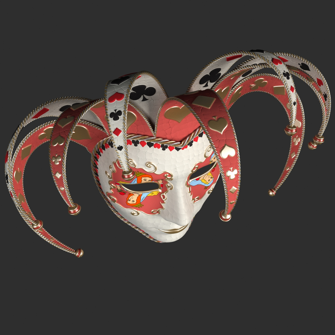 mask pierrot 3d max