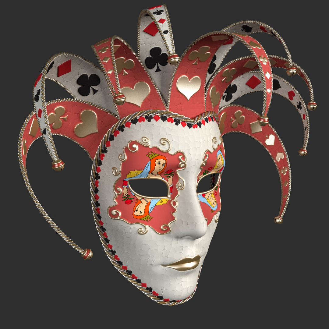 mask pierrot 3d max