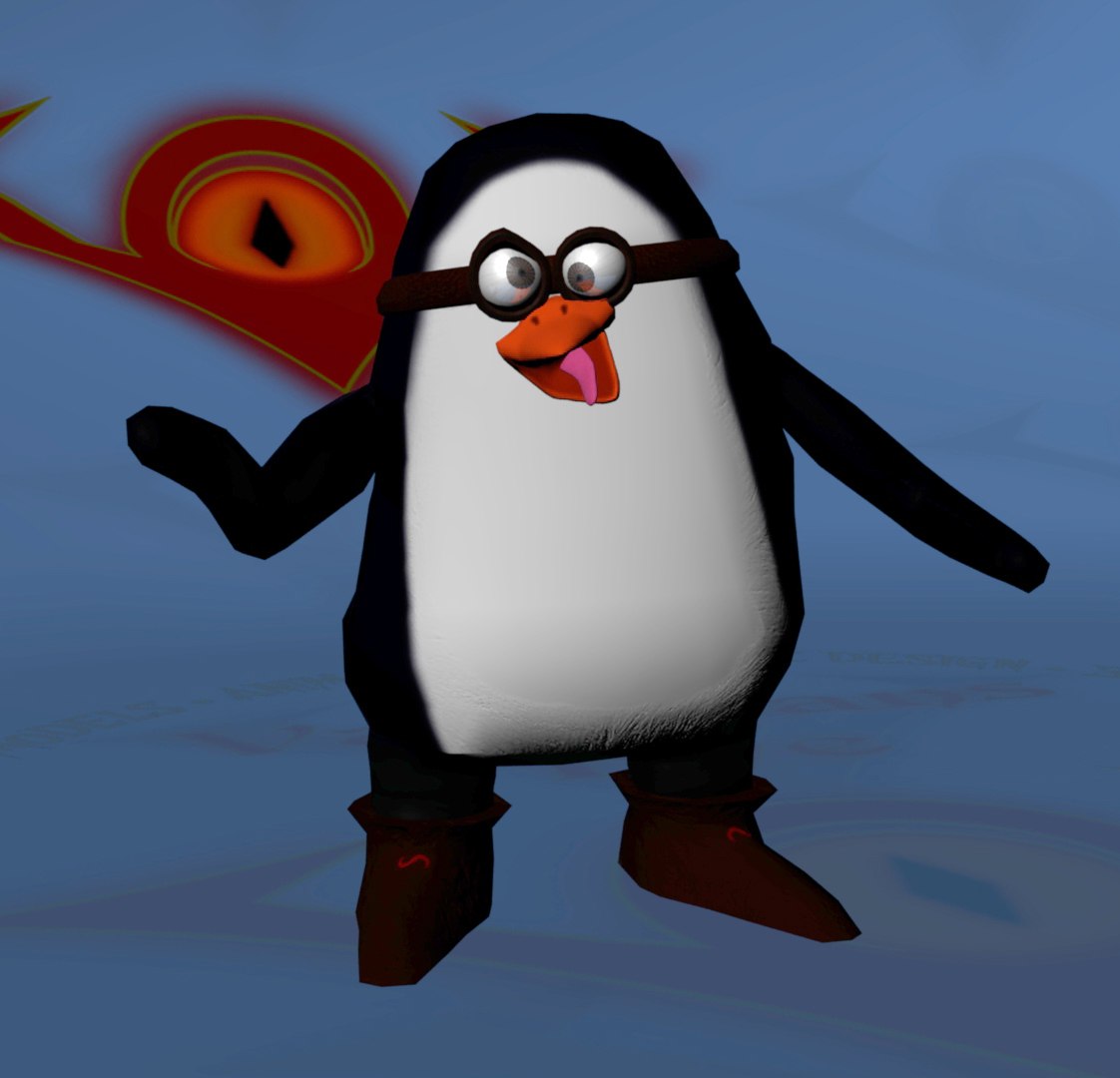 Goggles Cheeky Animation 3d Model