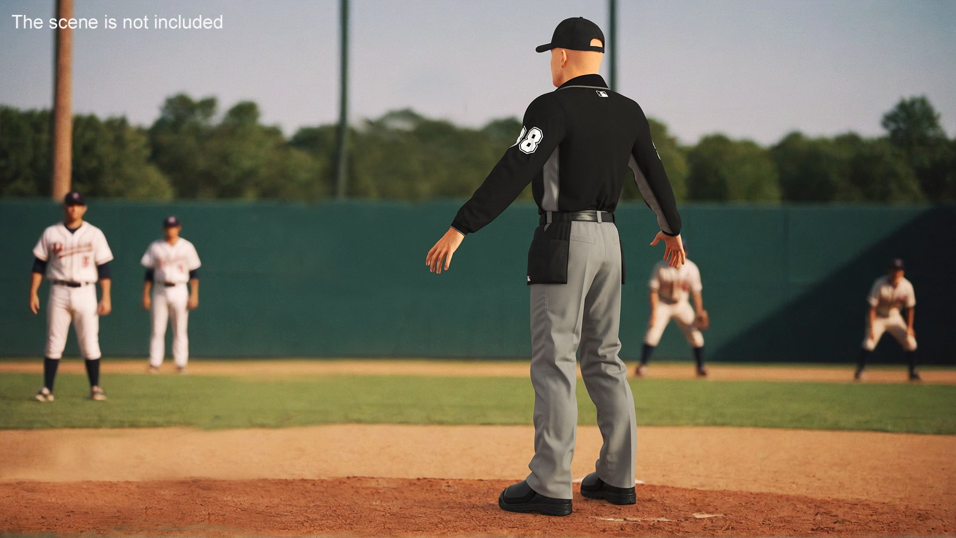 3D Baseball Umpire In Cap Basic Pose Model - TurboSquid 2297597