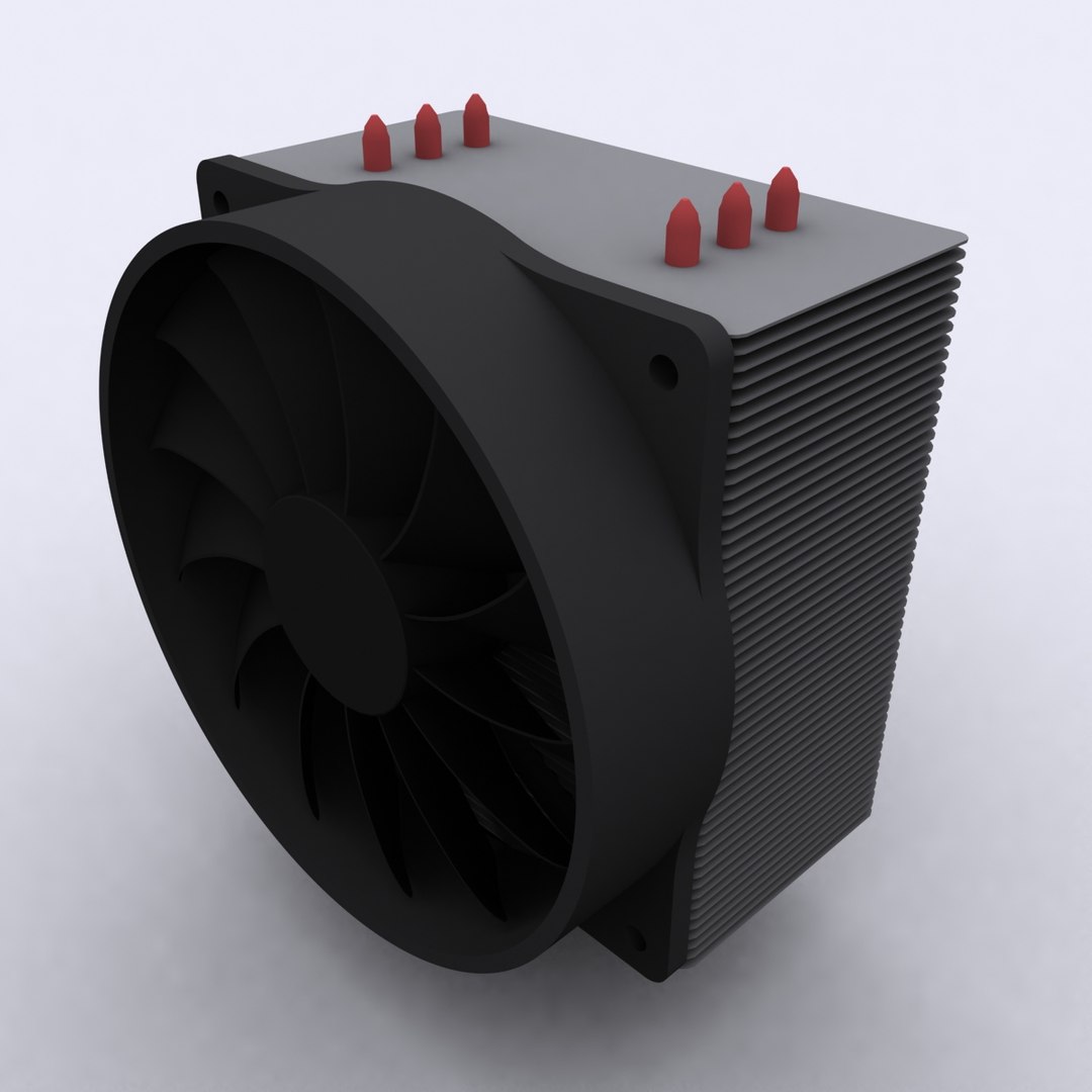 Cpu Cooler Vertical Heat 3ds