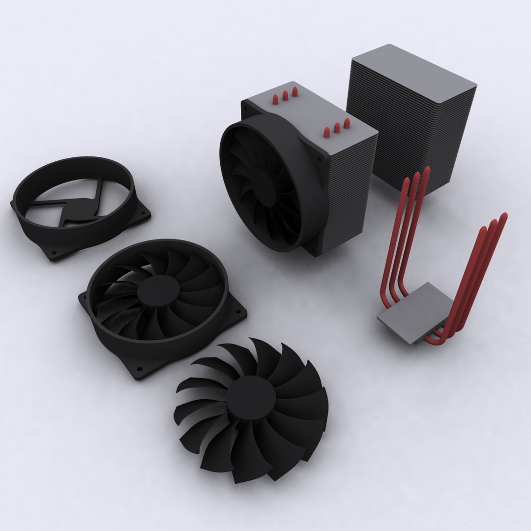 Cpu Cooler Vertical Heat 3ds