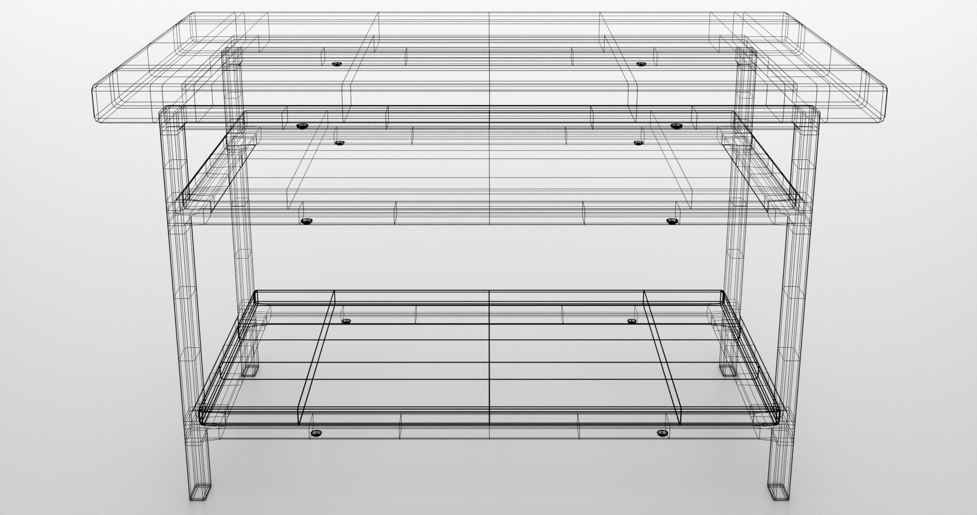 Table With 3 Layers 3D - TurboSquid 2221545