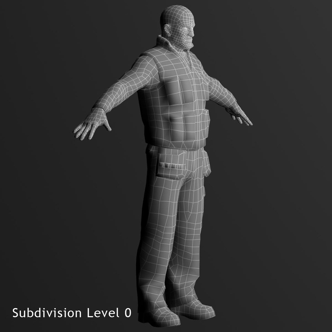3d Male Workman Man Model