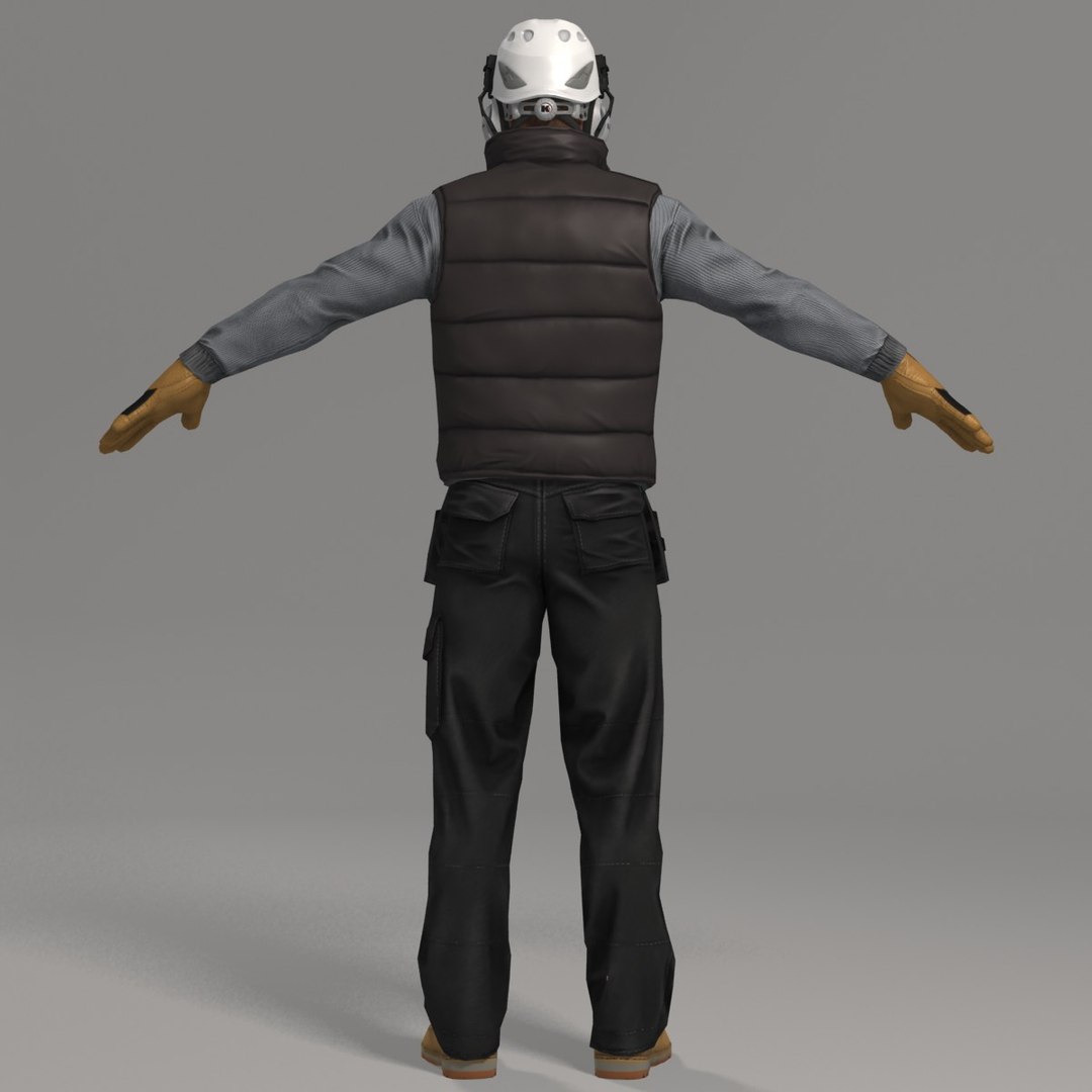 3d Male Workman Man Model