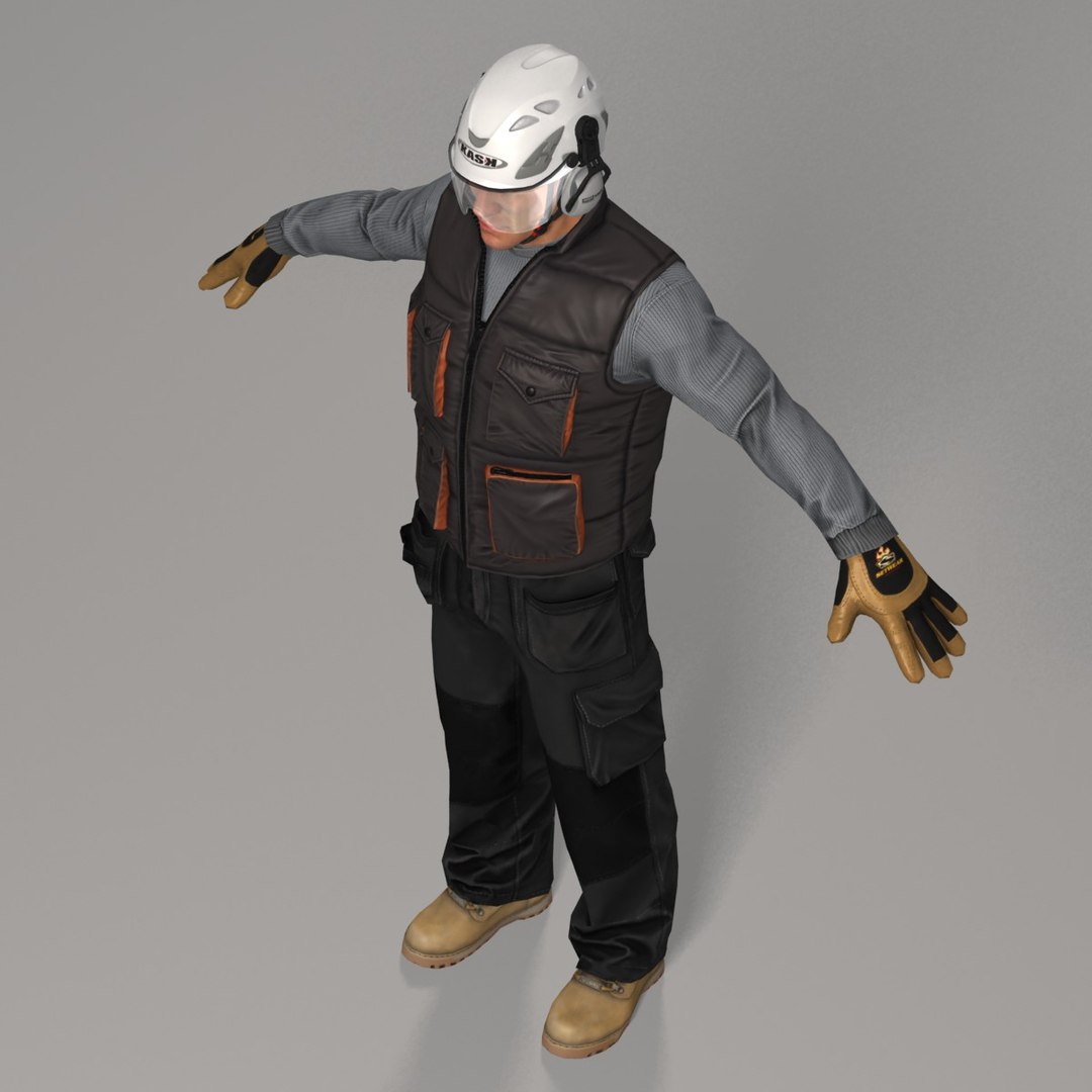 3d Male Workman Man Model