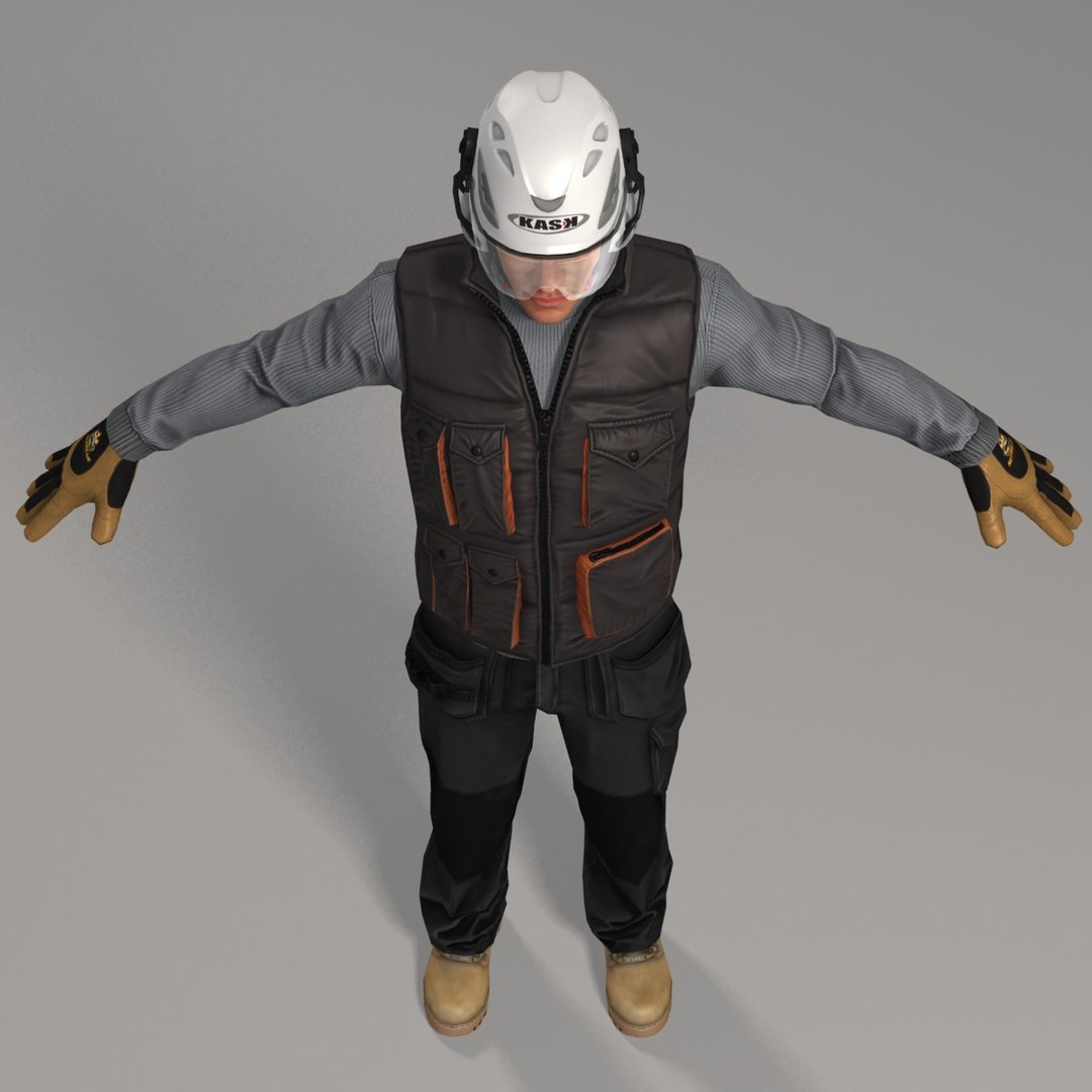 3d Male Workman Man Model